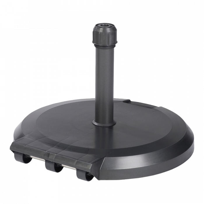 Socle béton 38kg à roulettes avec tube Ø26-55mm