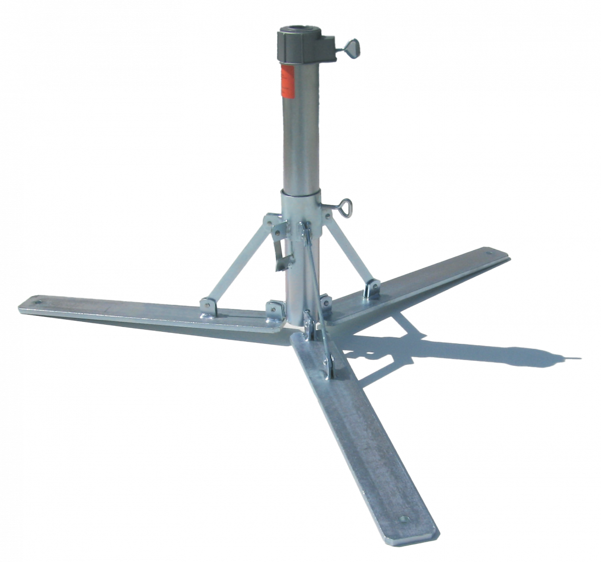 Socle acier 12kg à 3 branches avec tube inox 25-55mm
